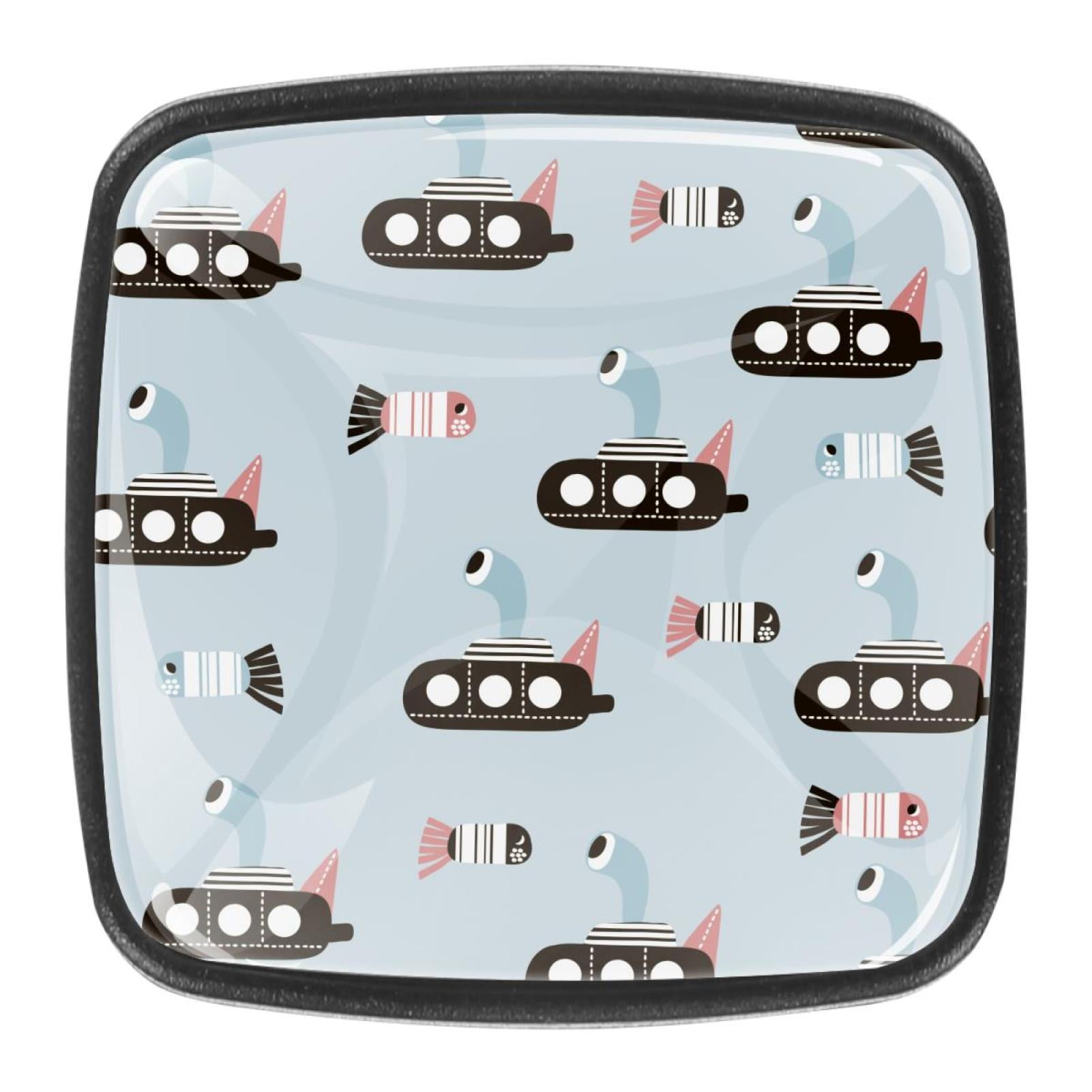 4 Pcs Square Cabinet Handle Cupboard Knob Drawer Pulls Handle Cartoon ...