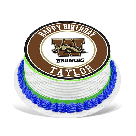 7.5 Inch American Football Cake Topper – Round Edible Birthday Cake ...