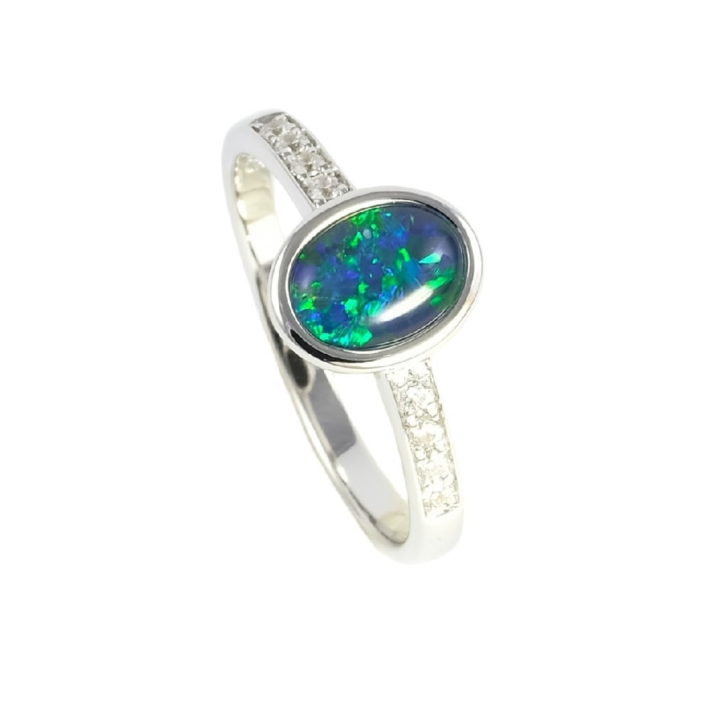 HAWAII PASSION STERLING SILVER AUSTRALIAN OPAL RING - Walmart.com