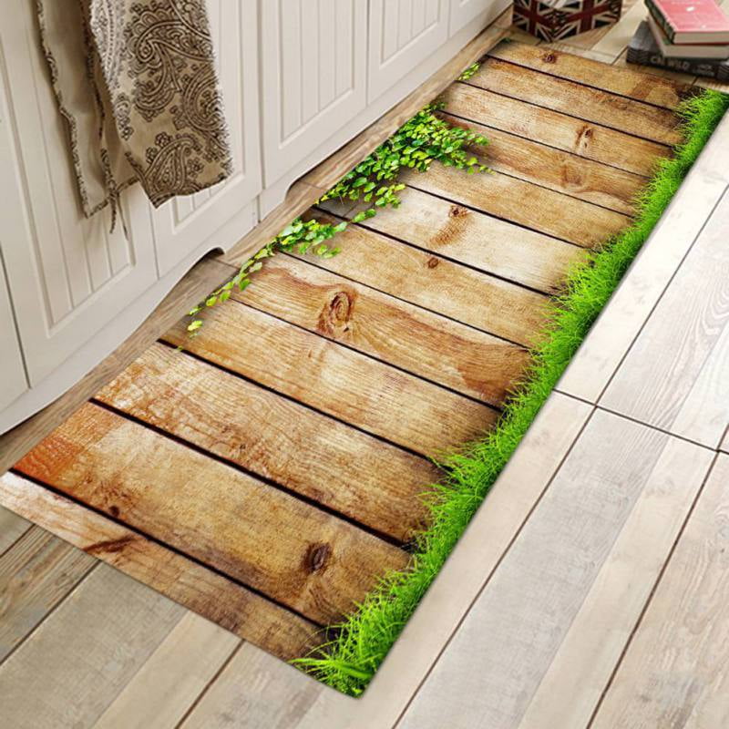 EFINNY 3D Printed Flannel Bath Mat Runners Non Slip Bathroom Rugs Soft ...