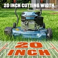 SENIX Gas Lawn Mower, 20in Cutting Blade, 21in Steel Deck with Side ...