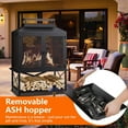 2-in-1 Metal Chiminea Fireplace with Grill,Wood Burning Outdoor ...