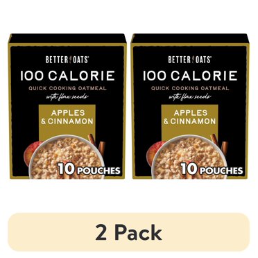 Better Oats 100 Calorie Maple Brown Sugar Oatmeal with Flax Seeds, 10 ...