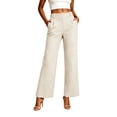 ClodeEU Women's High Waisted Flare Leg Dress Pants,Casual Solid Color ...