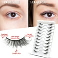 10 Pairs False Eyelash Cats Eye Eyelash Extension Curly False Lashes ...