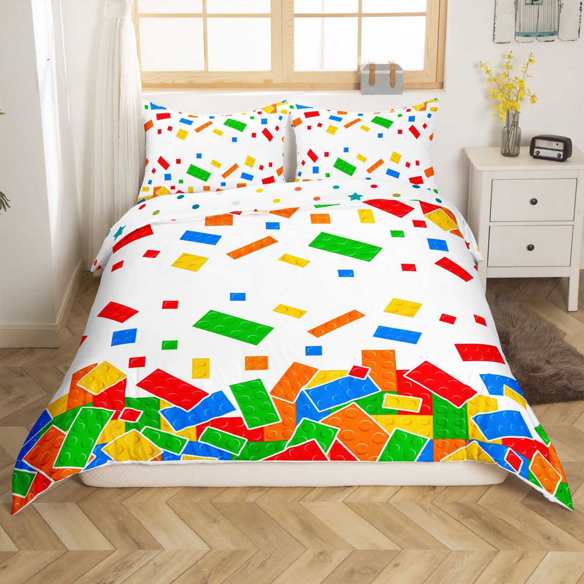 Click here for Erosebridal 3d Building Blocks Duvet Cover Full  B... prices