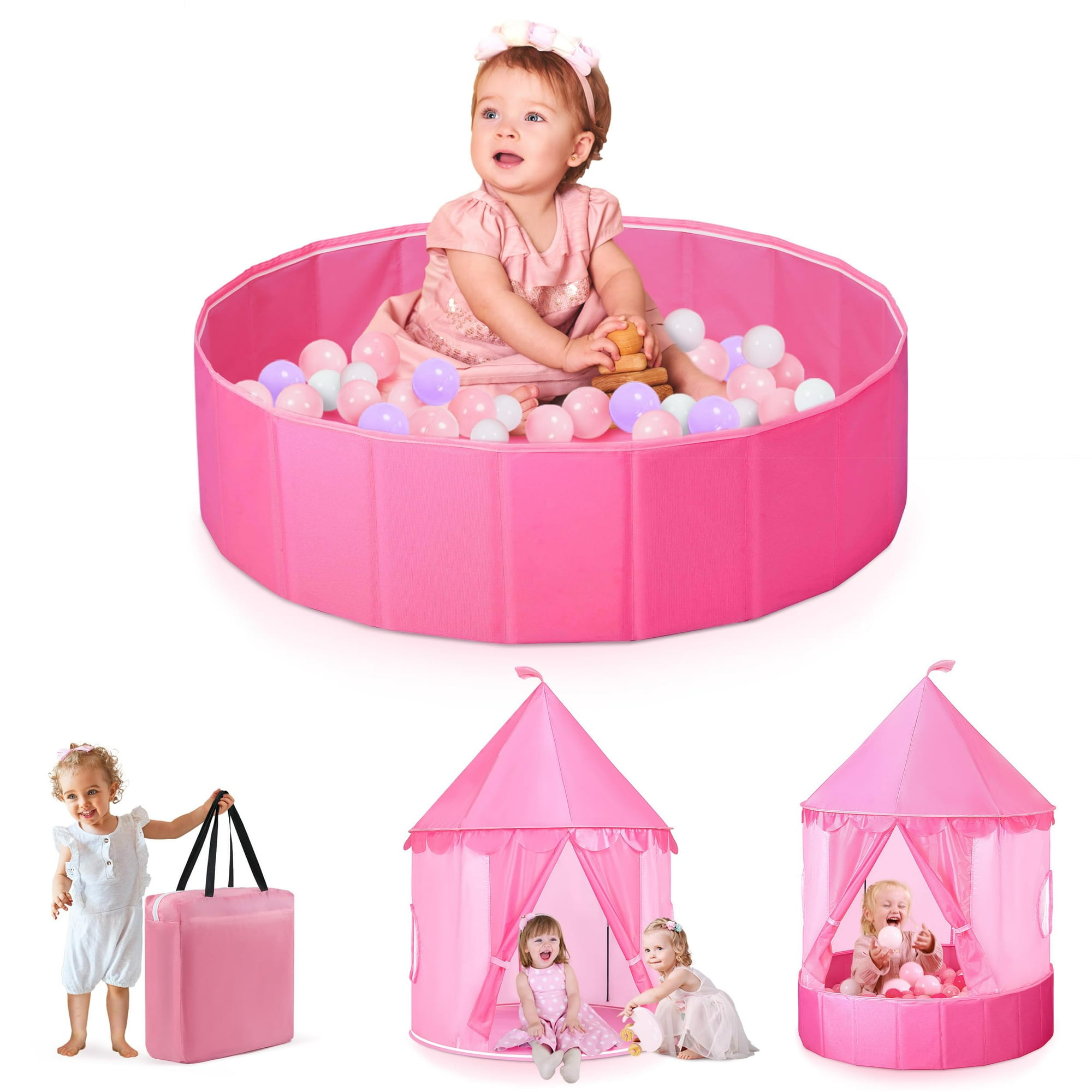 Click here for Hikiddy 3-In-1 Ball Pit & Play Tent For Toddlers:... prices