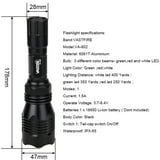 Vastfire Tactical LED 500 Lumens Flashlight, Black - Walmart.com