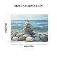 Acheng Spa Zen Elements Canvas Wall Art, Rocky Beach Stacked Pebbles ...