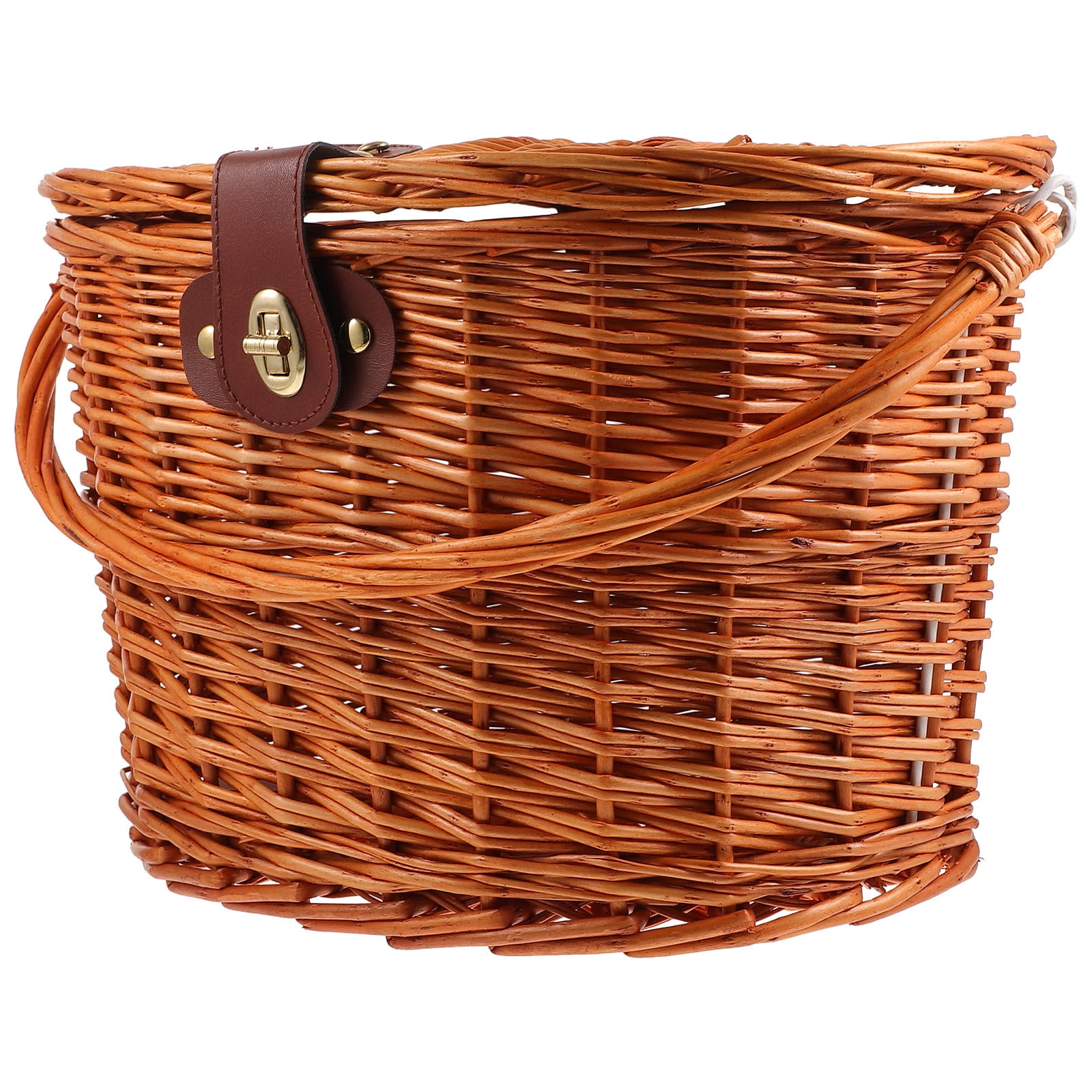 Click here for Ctirchiu Bike Basket With Lid In Wicker For Daily... prices