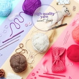 CraftBud Crochet Yarn Set 24 pcs Multi-Colored Acrylic 2400 Yards for ...