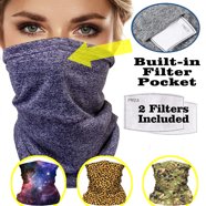 Pack of 8 Face Covering Mask Neck Gaiter Elastic, Fishing and Hunting ...