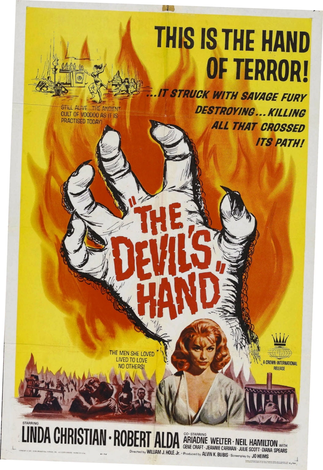Devils Hand The Movie poster 12x16 Print on Metal Sign 12in x 16in ...