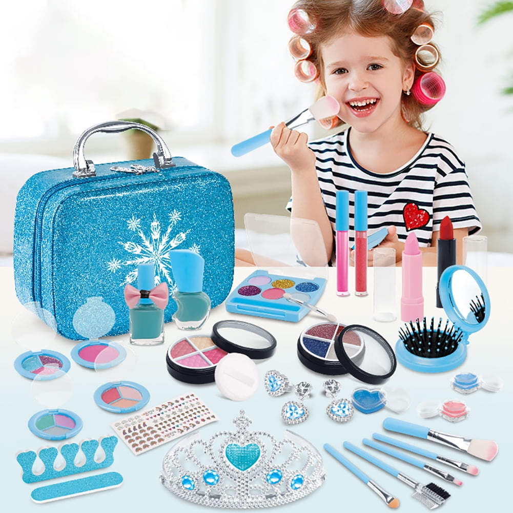 Kids Girl Makeup Kit Set for Little Girls - Girl Toy Comes with Crown ...