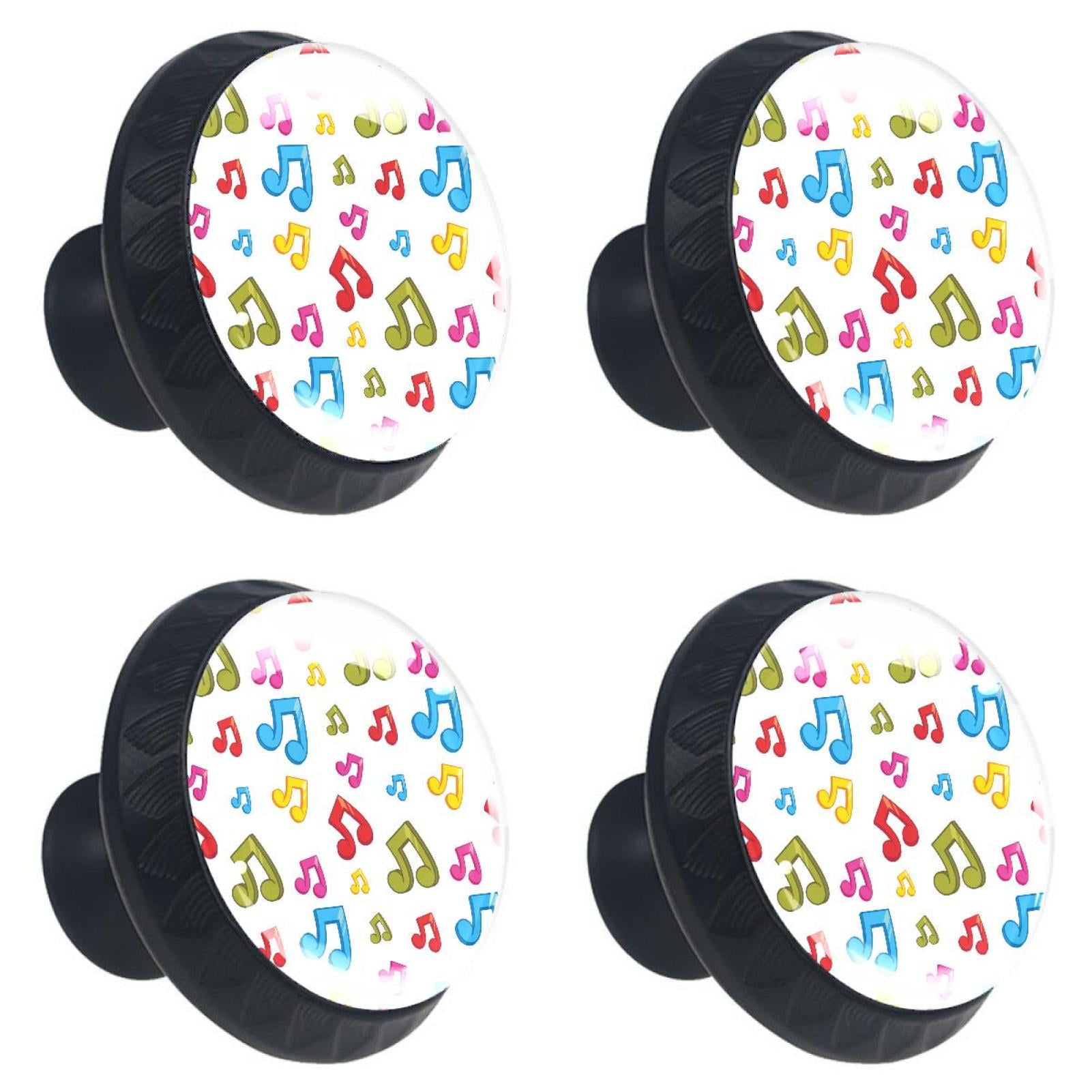 4 Pcs Colorful Music Notes Knobs for Kitchen Cabinet Cupboard Dresser ...