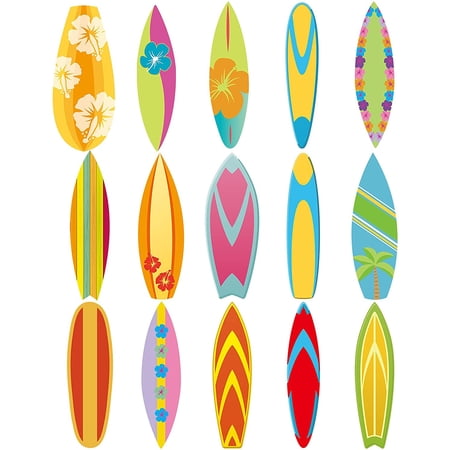 60 Pieces Surfboards Cut Out Accents Tropical Beach Hawaii Surfboards ...
