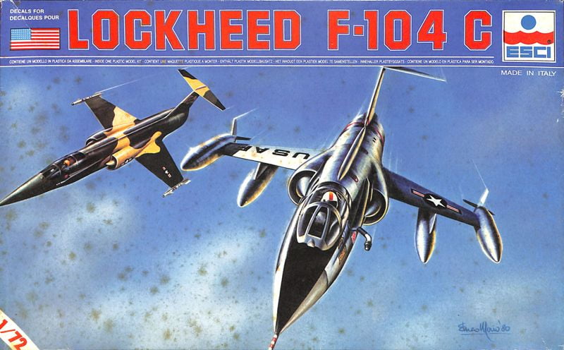 ESCI 1:72 Lockheed F-104 C USAF Plastic Aircraft Model Kit #9011U ...