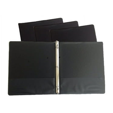 Samsill Professional 2" Round Ring Zipper Binder Portfolio, Black ...