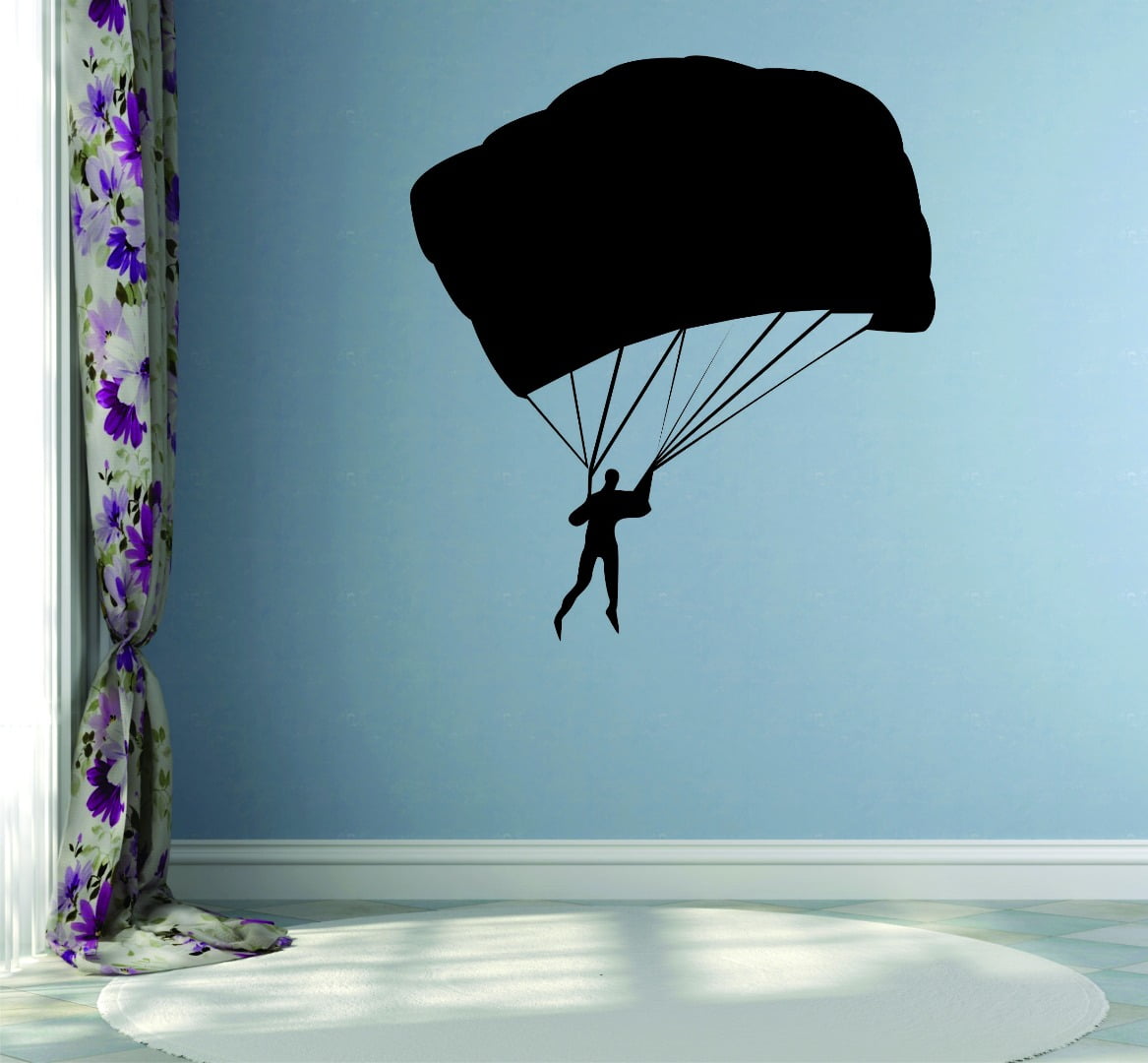 Custom Designs Parisail Parachute Jumping Man Sky Diving 20x30 Inches ...