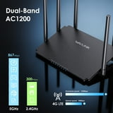 WiFi Router, Gigabit network Wi-Fi Router 1200Mbps with Nano SIM Card ...