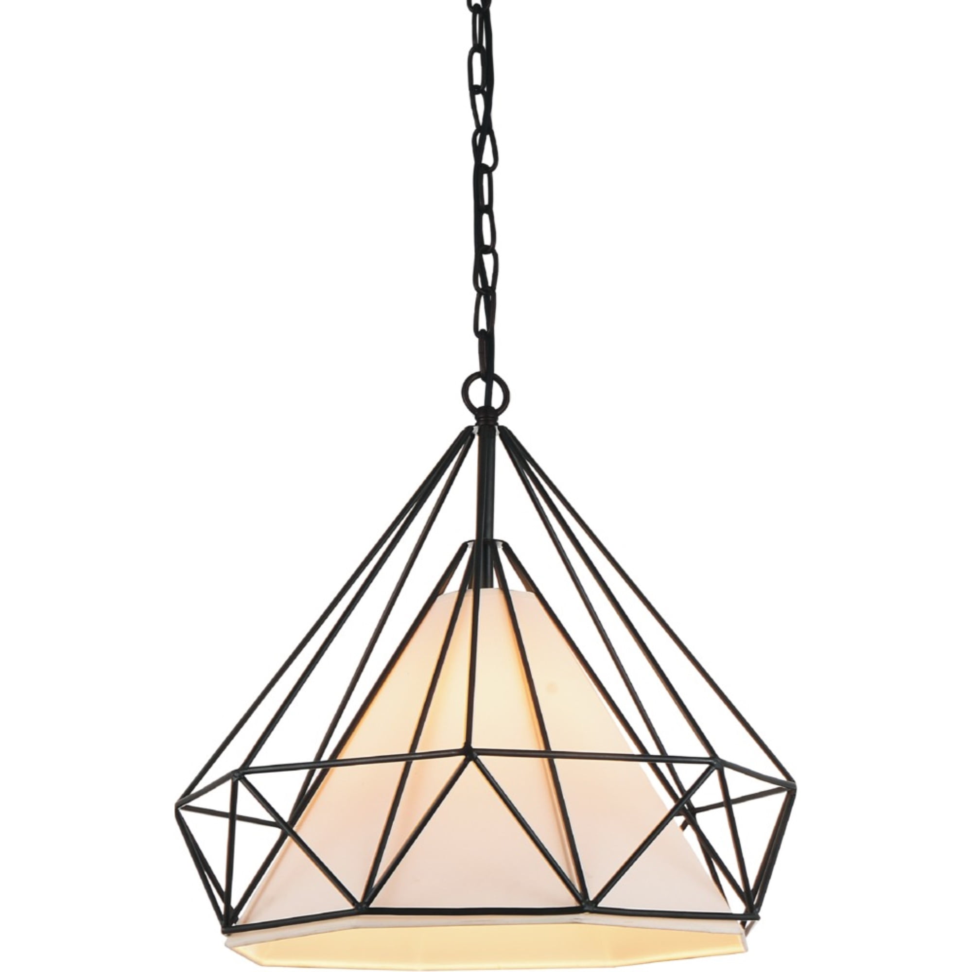 Click here for Cwi Lighting Diamond 1 Light Chandelier - Black prices