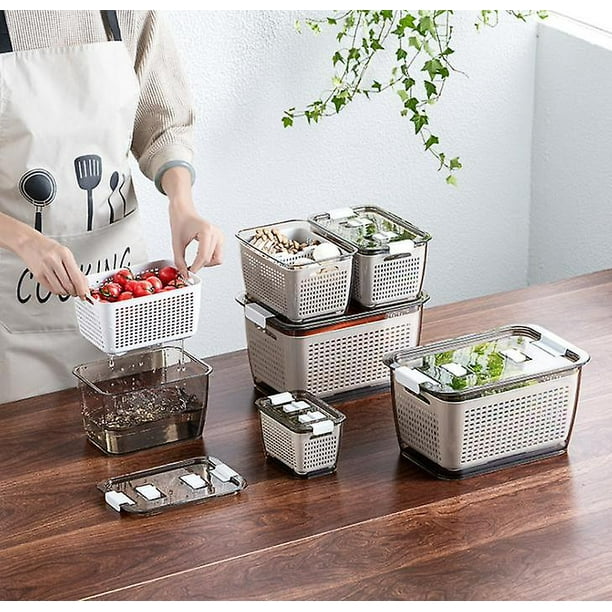 Fresh Produce Vegetable Fruit Storage Containers - Stay Fresh ...