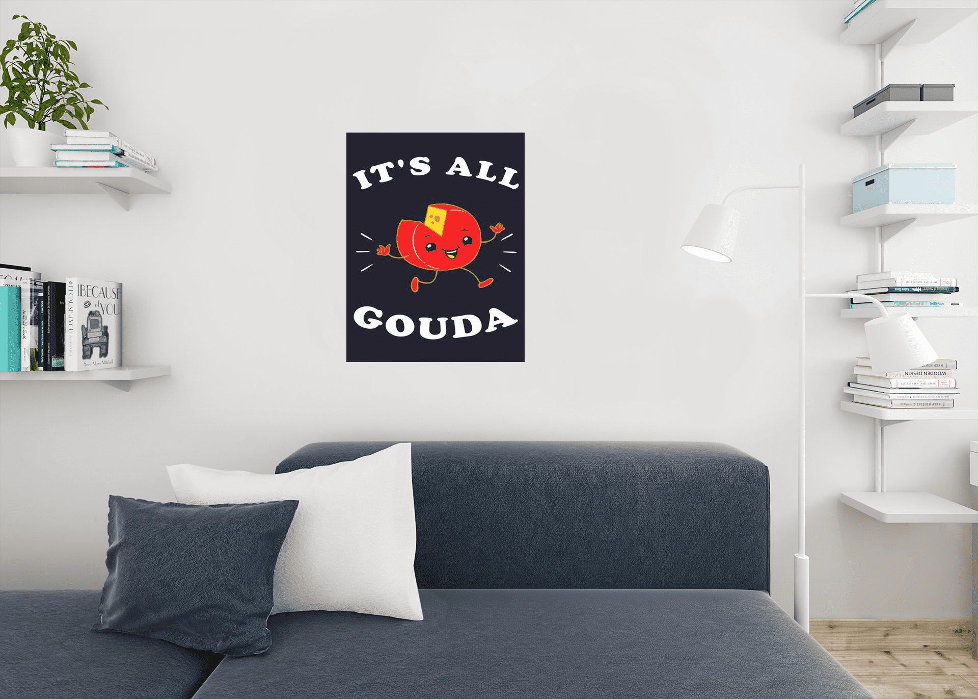 Its All Gouda Cheese Funny Cool Wall Decor Art Print Poster 24×36 ...