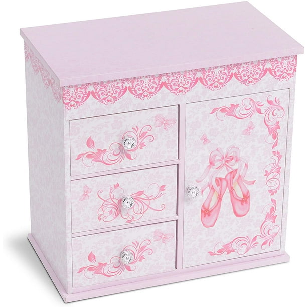 Jewelkeeper Ballerina Musical Jewelry Box with 3 Drawers - Ballet ...