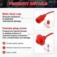 1Set Hydraulic Coupler Dust Cap and Plug, Male Dust Cap Female Plug ...