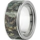 Realtree Timber Men's Camo 10mm Stainless Steel Wedding Band with ...