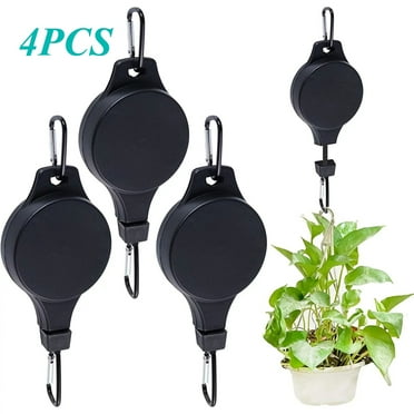 6-Pack Retractable Plant Pulley, Adjustable for Indoor & Outdoor, Heavy ...