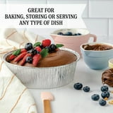 PLASTICPRO 8” Round Disposable Pans Non Stick Aluminum Foil Baking Pans ...