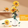 NAYIHOOP Sunflower Bouquet Building Sets with Vase for Adults Girls ...
