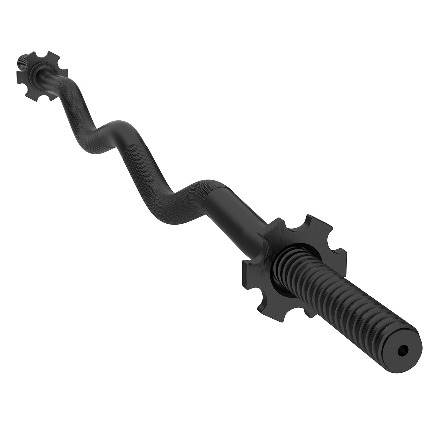 FIXTECH 47'' Olympic Curl Bar with Collars for All Standard Plates, 220 ... FIXTECH 47'' Olympic Curl Bar with Collars for All Standard Plates, 220 ...