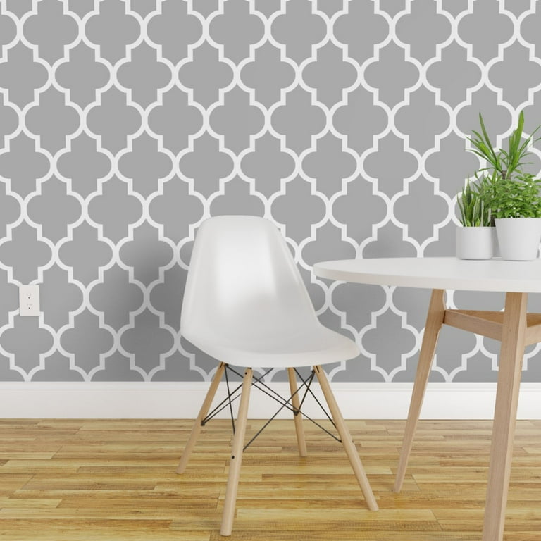 Grey Moroccan Pattern Wallpaper