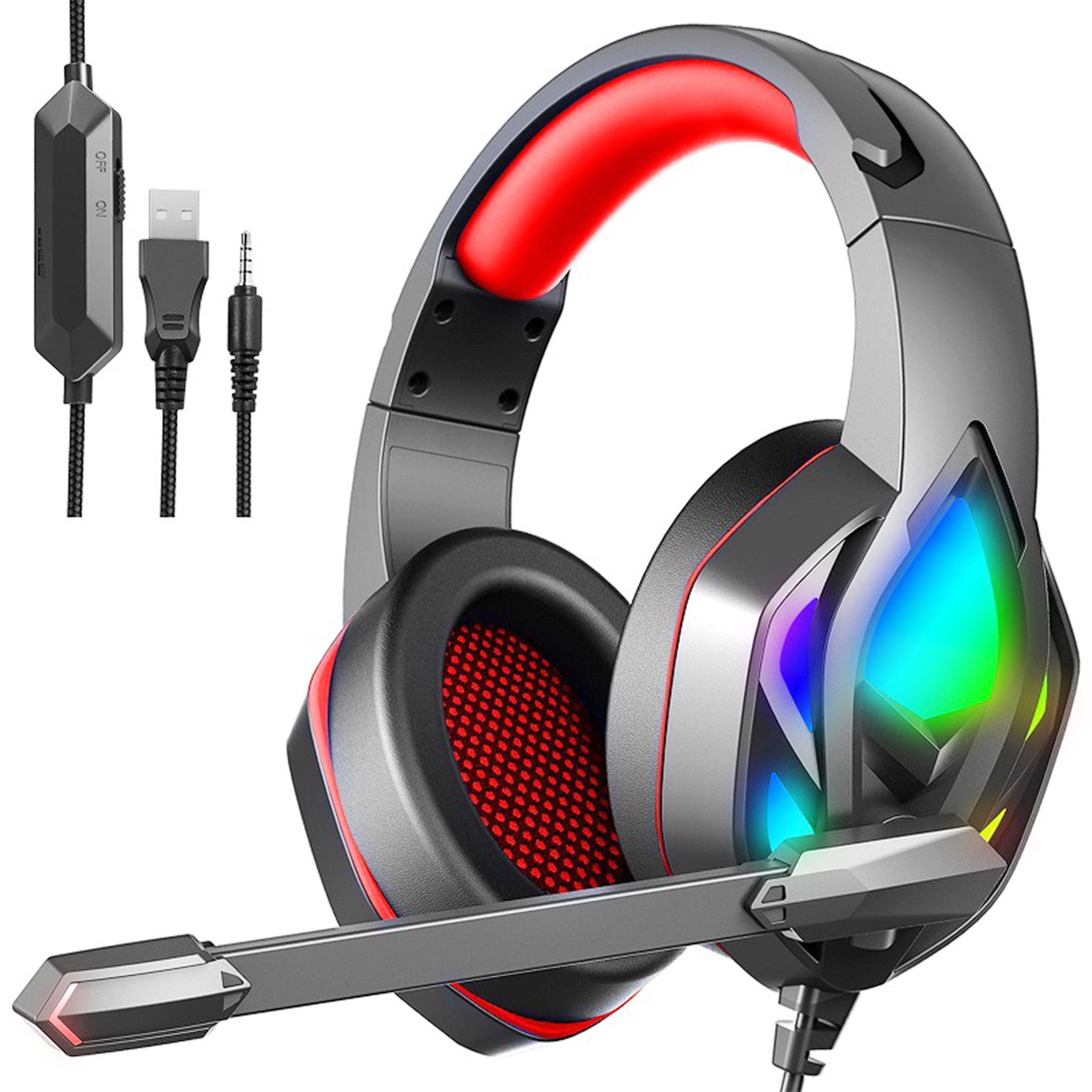 Gaming Headset, Surround Stereo Gaming Headphones with Noise Cancelling ...
