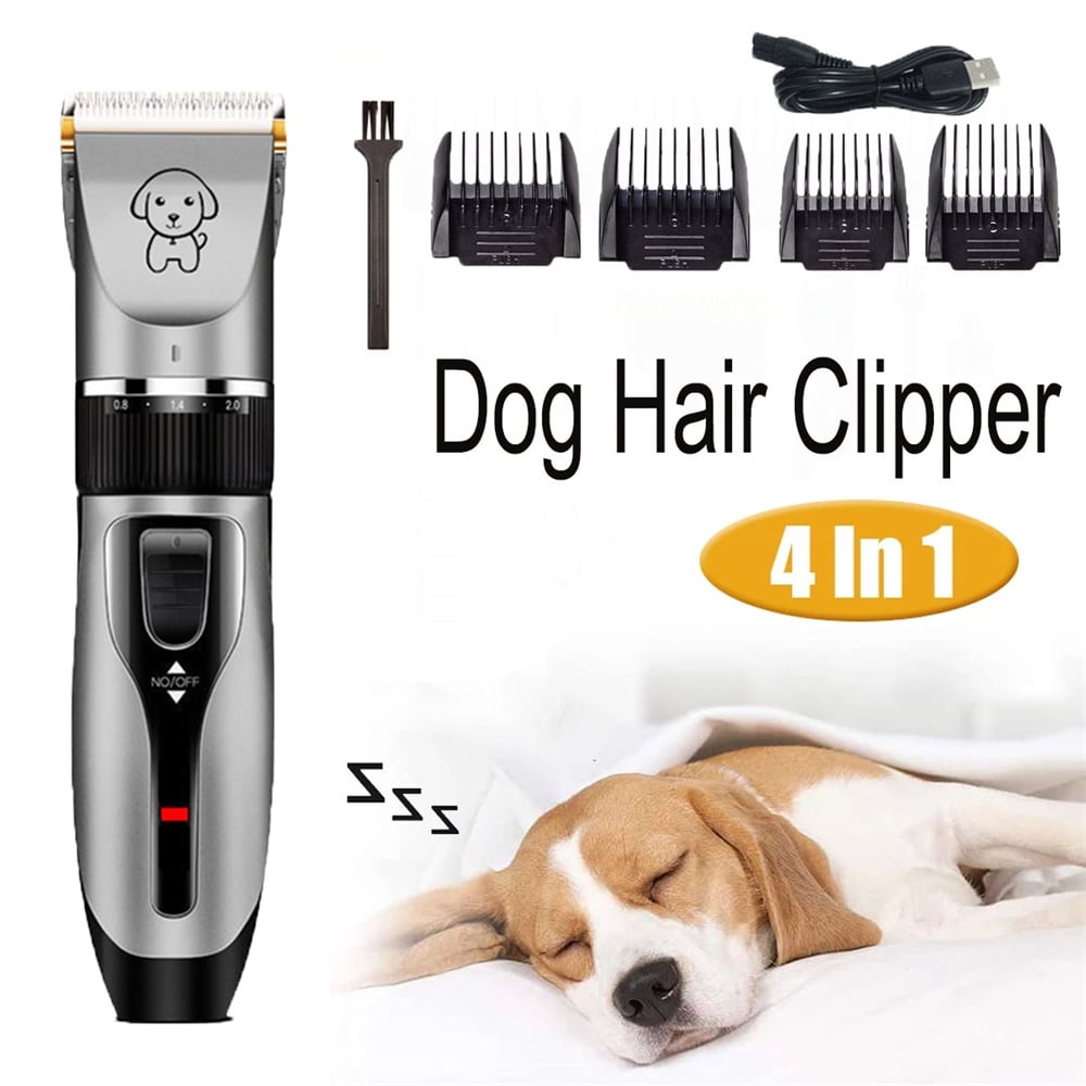 Professional Dog Hair Clipper All Metal Rechargeable Pet Trimmer Cat ...