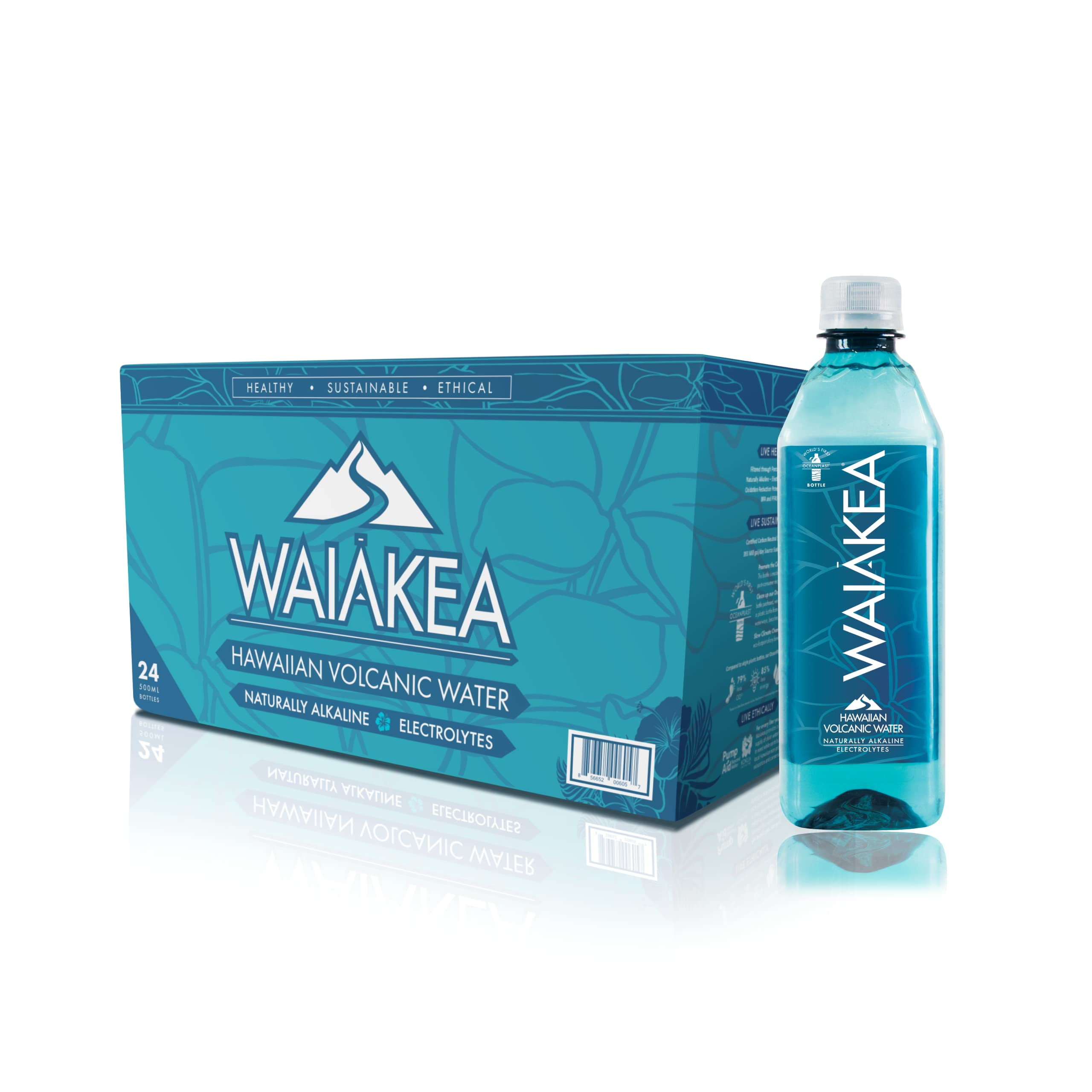 Waiakea Hawaiian Volcanic Water, Naturally Alkaline, 100% Recycled ...