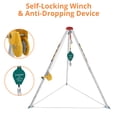 Telyswee Confined Space Tripod Kit with 1200 LBS Lifting Winch and Fall ...