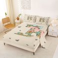 Catabedysis Bowknot Letter Print Bed Sheets,Colorful Flowers ...