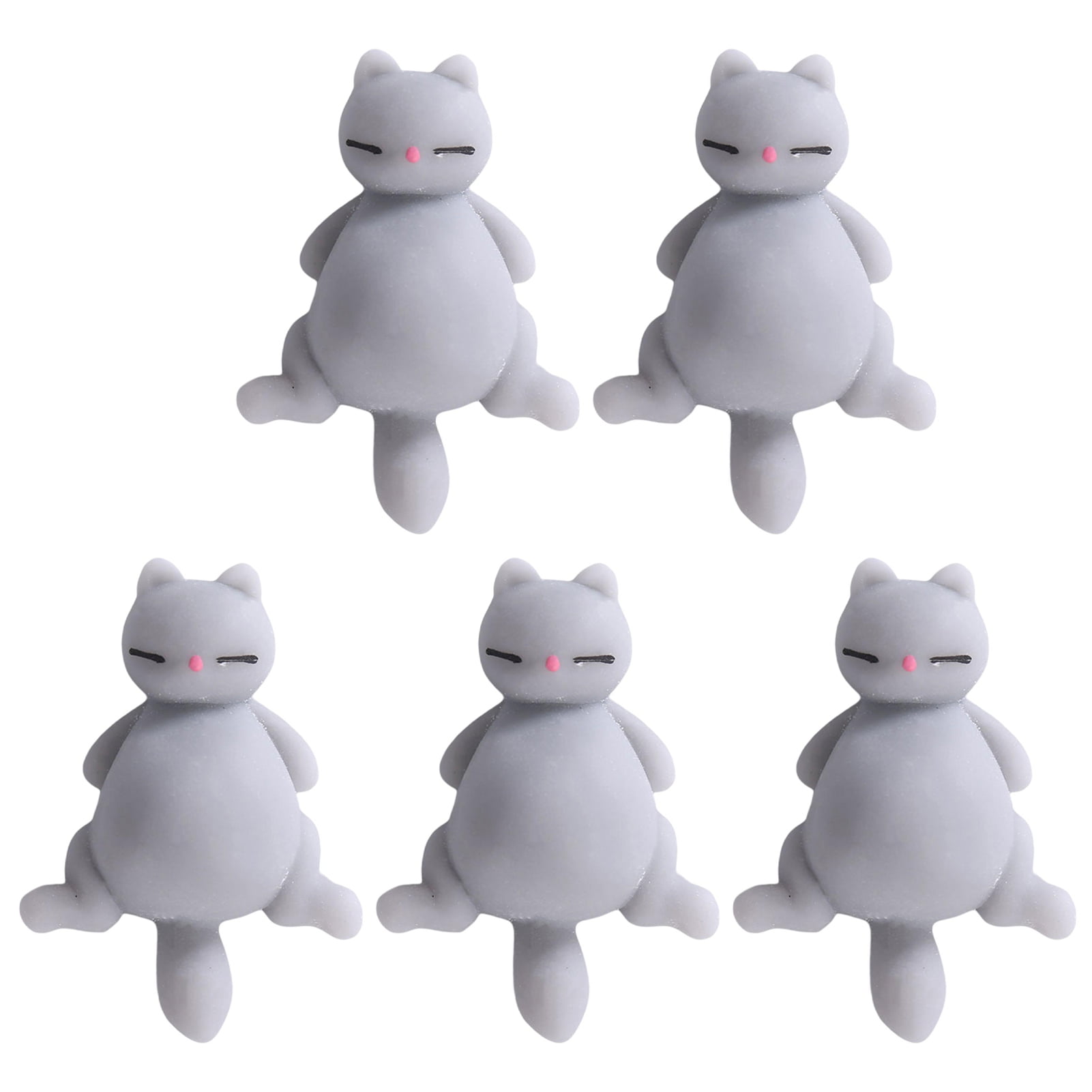 Skindy 5Pcs Cute Stretch Cat-Shaped Doll Figurine Pinch, Fidget Toys ...