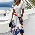 250th Anniversary Dress for Women - Patriotic Stars and Stripes V-Neck ...