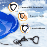 Exceptional Concepts Round Saucer Snow Sled Adult & Kids Snow Disc ...