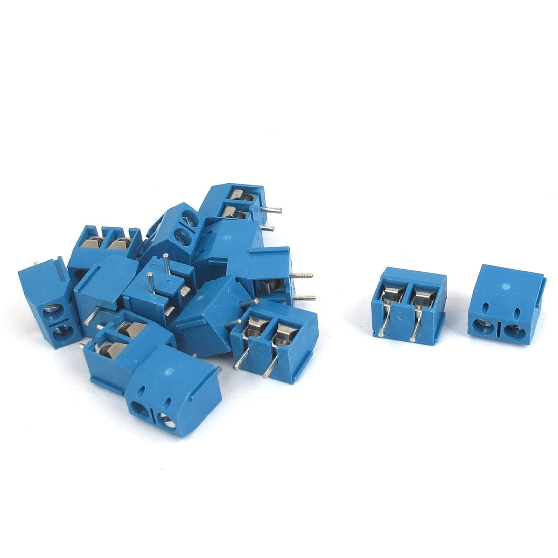 2P 5mm Pitch PCB Mounting Screw Terminal Block Connector 300V 10A 14pcs ...