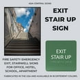 ADA CENTRAL SIGNS - 6" X6" Exit Stair Up Sign - ADA Compliant Tactile ...