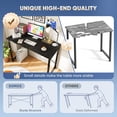 Black 47 Inch Computer Desk For Home Office Modern Writing Study Table ...