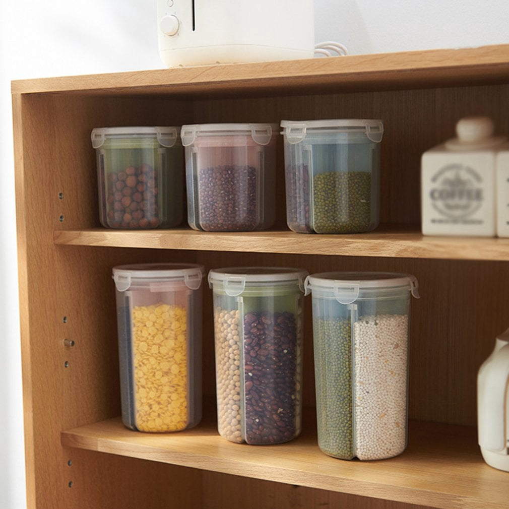 Food Storage Box Rice Beans Storage Jar Seal Cover Kitchen Food Sealed ...