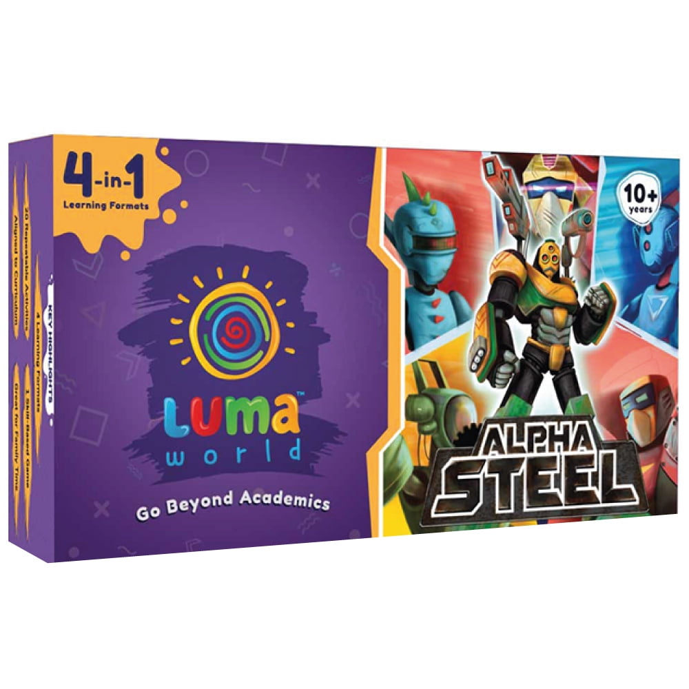 Luma World Alpha Steel 4 in 1 Educational Board Game STEM Activity Kit ...