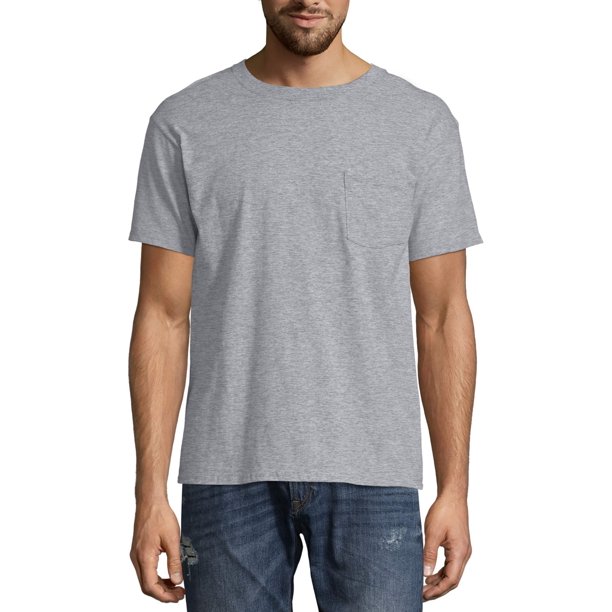 Hanes - Hanes Men's Authentic Short Sleeve Pocket Tee - Walmart.com ...