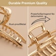 6 Pack Gold Metal Hair Clips - 4 Inch Large Jaw Clips for Women, Strong ...